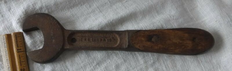 Antique 1 1/8" Vintage Wrench The H.D. Smith Co. Wood- "Perfect Handle ...