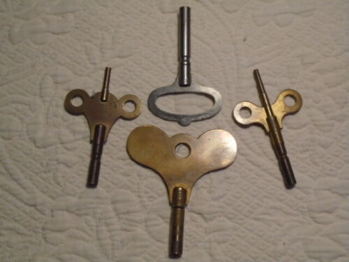 Lot of 4 Vintage Antique Clock Winding Keys -- Antique Price Guide ...
