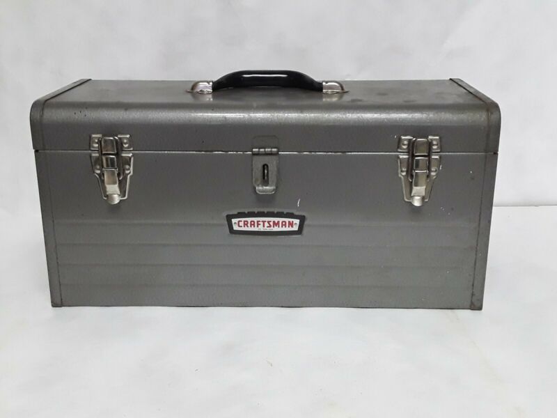 Vintage Craftsman Metal Steel Tool Box - Crown Logo w/tray 18"x8"x9 ...