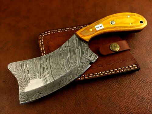 Handmade Custom Damascus Steel Hatchet Axe Functional Camping Dh94