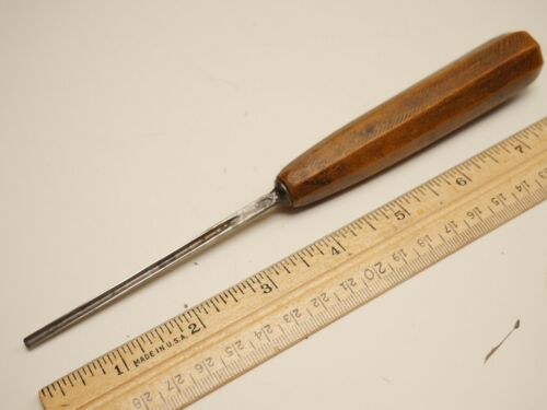Old Tools Vintage Henry Taylor 1/8" No. 5 sweep Straight Wood Carving ...