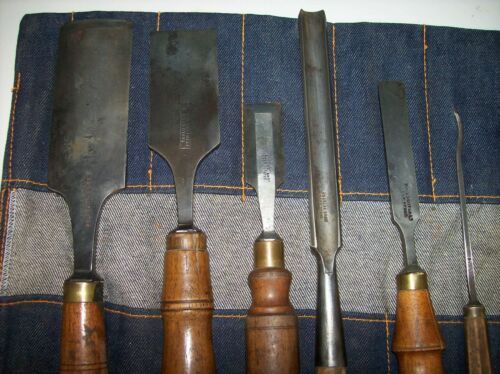 Set of 6 Vintage Charles Buck + Buck Bros Woodworking Chisels, Gouges ...