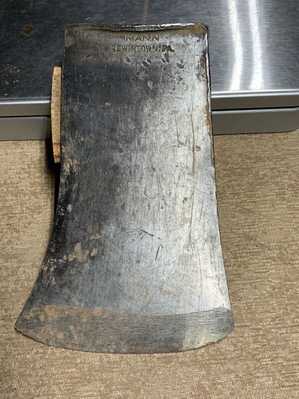 TRUE AMERICAN MANN LEWISTOWN PA SINGLE BIT Axe Head USA Logging Axe 2lb ...