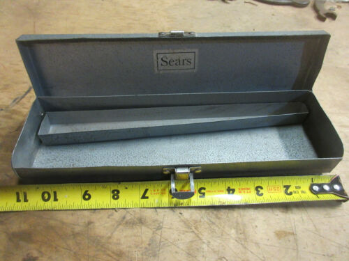 vintage sears metal socket set box & socket tray old tool storage box ...