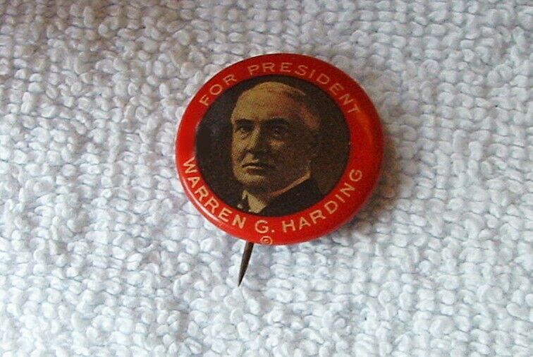 EARLY 1900s WARREN G, HARDING PIN BACK BADGE -- Antique Price Guide ...