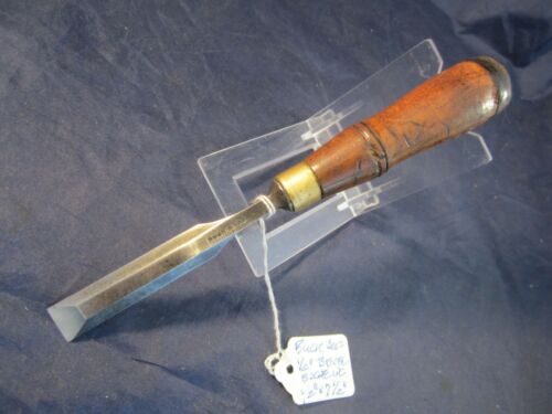 BUCK BROTHERS 1/2" BEVEL EDGE WOOD CHISEL ANTIQUE VINTAGE OLD CARVING ...