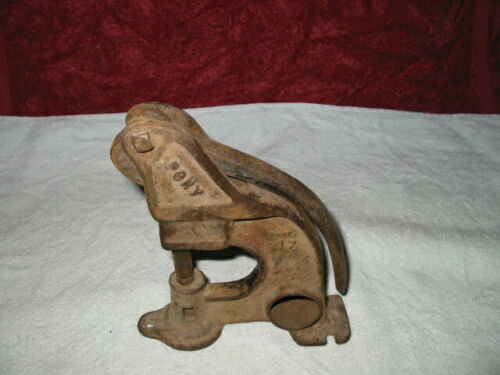 Vintage PONY 17 Hand Riveter Punch Press Tool Leather brake shoe rivet ...
