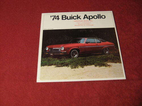 1974 Buick Apollo Sales Brochure Booklet catalog Old Original Book ...
