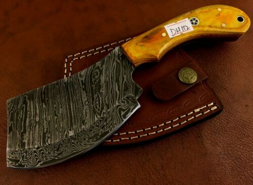 Handmade Custom Damascus Steel Hatchet Axe Functional Camping Dh112