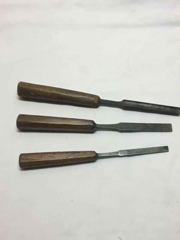 3 Vintage/Antique W BUTCHER Chisels antique Woodworking Tools cast ...