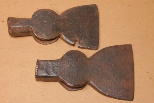used vintage 1 hatchet head & 1 carpenter HAMMOND Cast Steel axe head ...
