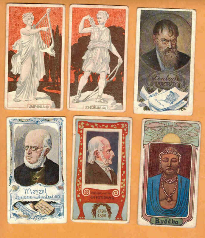 FAMOUS PEOPLE: Group of RARE Victorian AKTIENGESELLSCHAFT Trade Cards ...