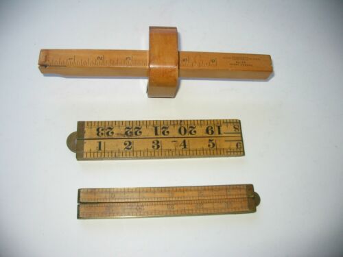 Stanley No 65 Marking Gauge, No 84 Folding Rule, J R Rabone No 1167 ...