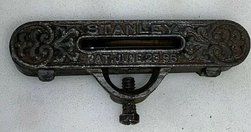 Vintage Antique Stanley Miniature Cast Iron Pocket Level Tool Patented ...