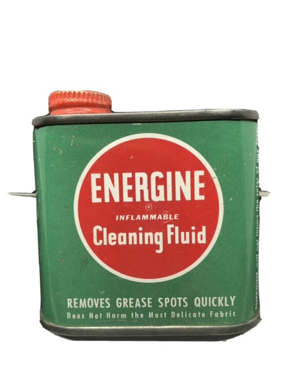 Vintage Original 3 Ounce ENERGINE CLEANING FLUID EMPTY CAN ADVERTISING ...