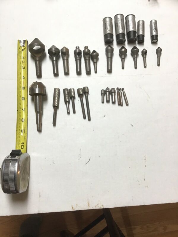 Lot of 23 Machinist Tools COUNTERSINK & DEBURRING End Mills Weldon ...