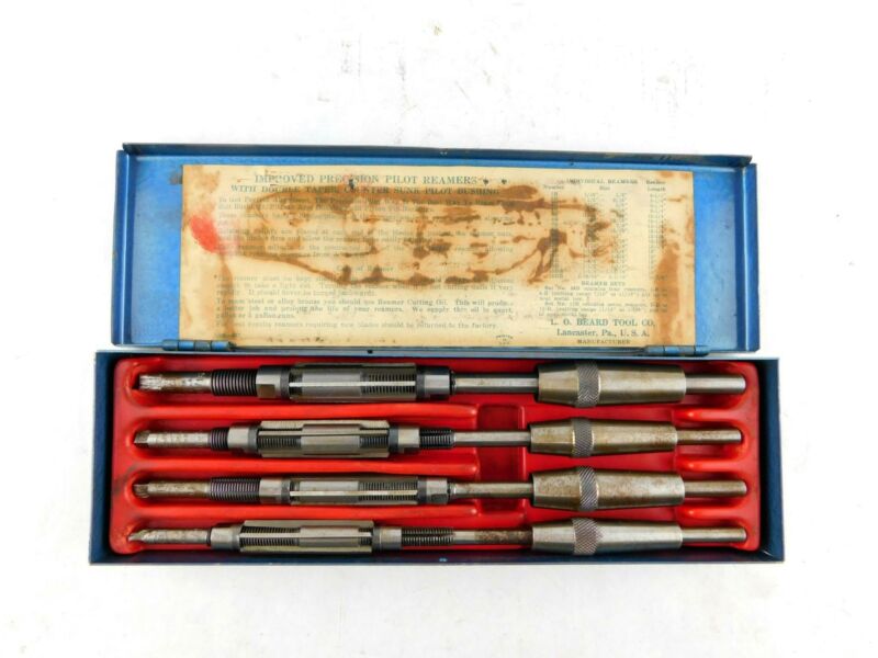 L.O. Beard Tool Co. # 16B Machinist Pilot Reamer Set 7/16" to 11/16 ...