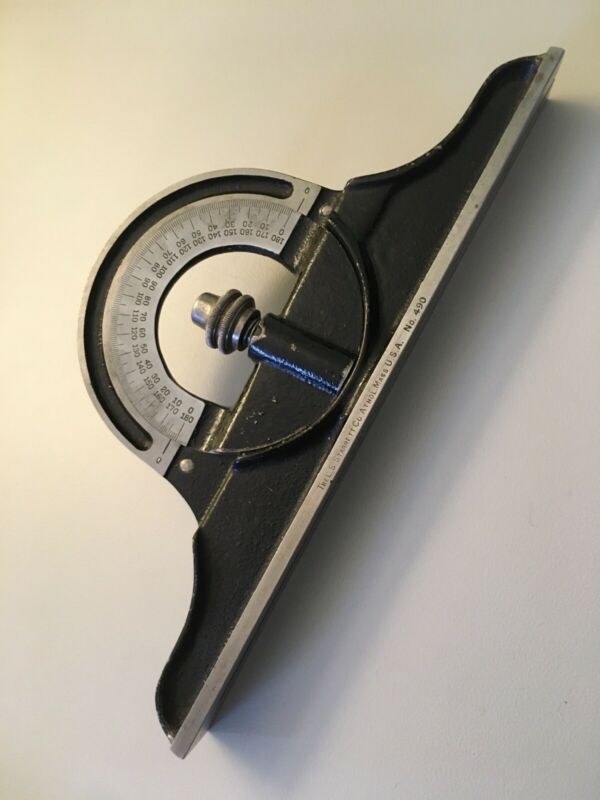 L.S. Starrett No.490 Protractor Head Machinist Tool -- Antique Price ...