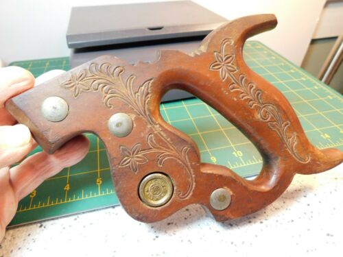Vtg. Disston Hand Saw Handle w/ Screws, Buttons,& Medallion -- Antique ... Vtg. Disston Hand Saw Handle w/ Screws, Buttons,& Medallion -- Antique ...