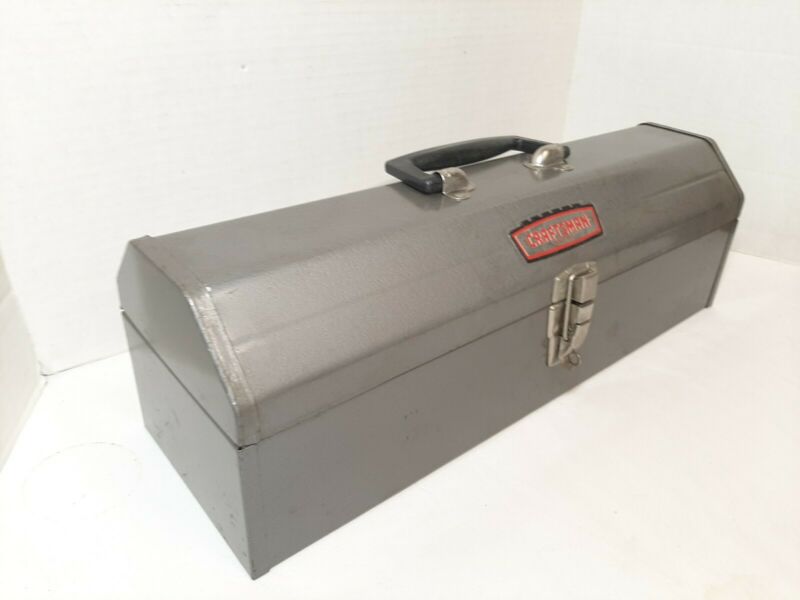 Vintage CRAFTSMAN Metal Tool Box Chest w/ Removable Tray Tombstone ...