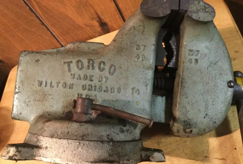 VERY NICE ALL ORIGINAL WILTON TORCO VISE....4" JAWS....23 LBS ...