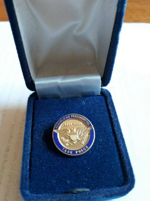 Vintage Republican Presidential Task Force Pin Ronald Reagan 1981 ...