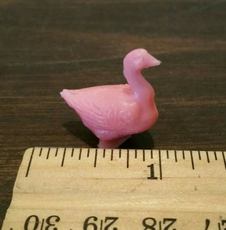 VINTAGE Cracker Jack Pink Plastic Stand Up GOOSE Farm Animal Toy ...