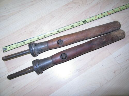 2 Vintage logging timber 2 MAN crosscut saw Handles LUMBER JACK ...