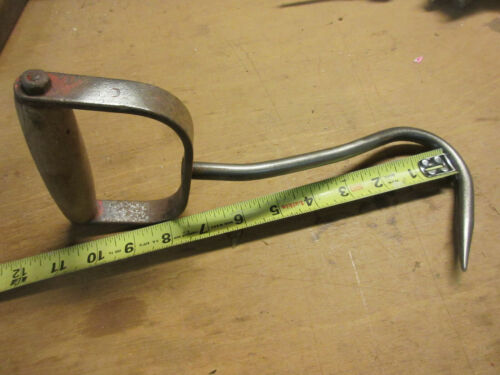 vintage simo hay bail hook old antique farm tool garden decor ...