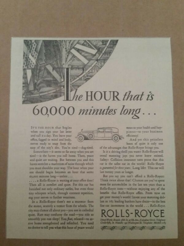1929 Rolls Royce Automobile Car Newspaper Ad -- Antique Price Guide ...