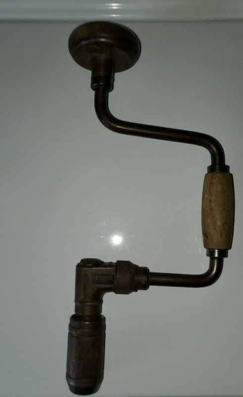 Vintage Ratcheting Brace Hand Drill Wooden Handles -- Antique Price ...