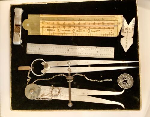 UNION TOOL CO. Compass Divider Drafting Tool Set Vintage Antique. USA ...
