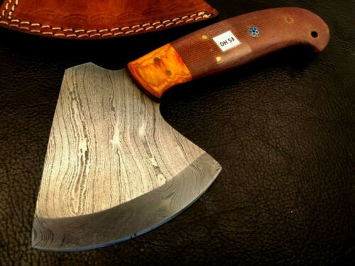Handmade Damascus Steel Hatchet Axe Functional Camping Dh53