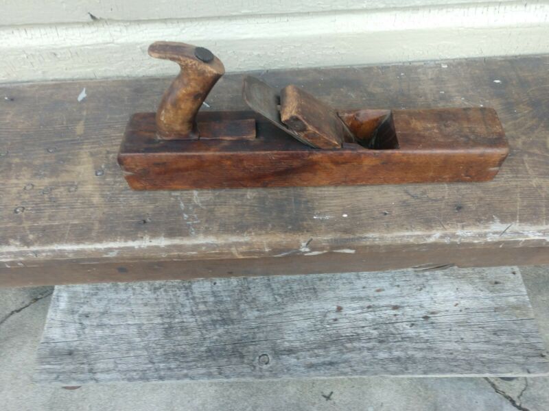 16" Vintage Aubry Tool Co. Wooden Hand Planer -- Antique Price Guide ...
