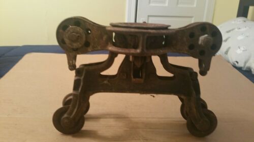 Antique Leader Cast Iron Hay Farm Barn Trolley -- Antique Price Guide ...