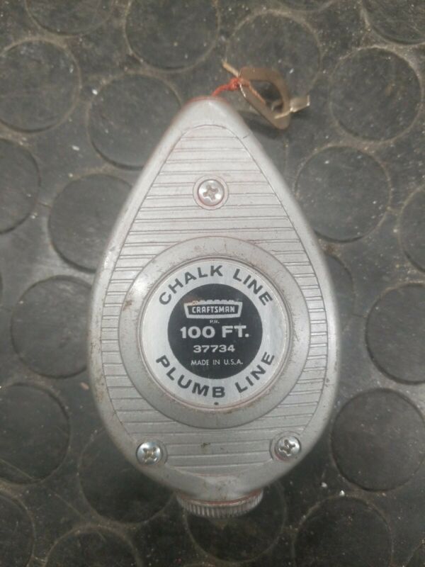NOS Vintage Sears Craftsman 100ft Chalk Line Plumb Bob # 37734 MADE IN ...