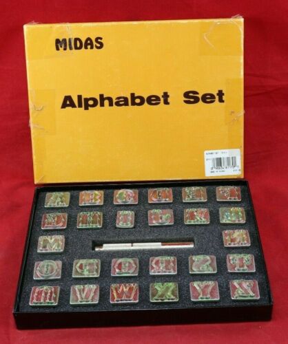 MIDAS Western Script Leather Craft Alphabet Stamp Punch Set 3/4" Tool ...