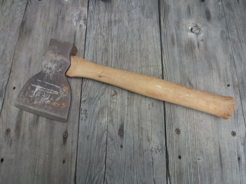 Vintage Broad Axe Dunlap Hewing Hatchet Wood Chopping Log Squaring ...
