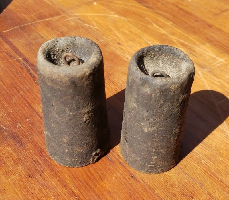 Antique Cast Iron Clock Weight Set Vintage Clock Parts Repair ...