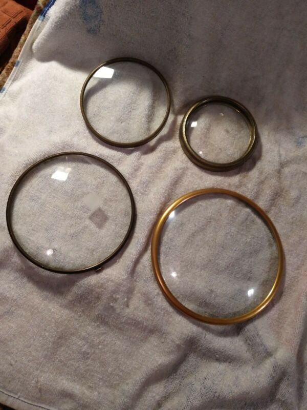 4 Antique Mantle Clock Bezels with convex Glass -- Antique Price Guide ...