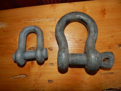 2 Heavy Duty D-Ring Shackles WLL 5 Ton & SWL 8 Ton with Screw Pin ...