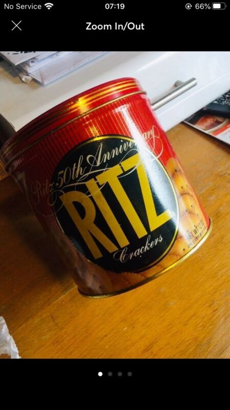 Vintage Ritz Tin 1984 50th Anniversary Nabisco Crackers Can Canister ...