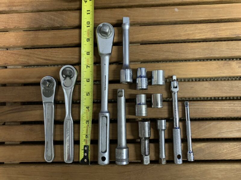 Snap On Craftsman Husky USA Vintage Ratchets Sockets Extensions 1/2 Snap On Craftsman Husky USA Vintage Ratchets Sockets Extensions 1/2