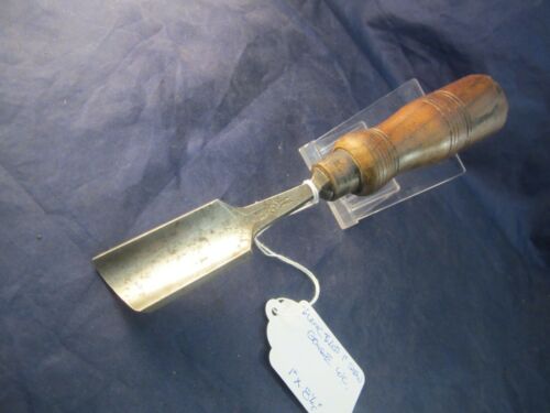 BUCK BROTHERS 1" SKEW GOUGE WOOD CHISEL ANTIQUE VINTAGE OLD CARVING ...