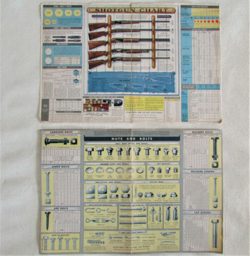 1954 GENERAL MOTORS SHOTGUN CHART VINTAGE POSTER SIGN NUTS BOLTS GM CAR ...