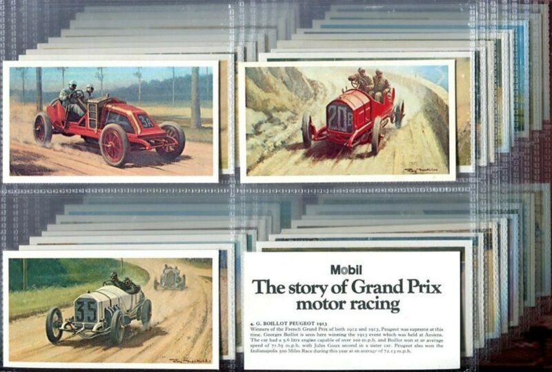 Trade Card Set, Mobil, THE STORY OF GRAND PRIX MOTOR RACING, F1 ...