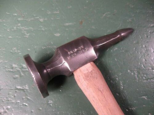 OLD USED VINTAGE MECHANICS TOOLS SNAP-ON BODY METAL WORKING HAMMER NICE ...