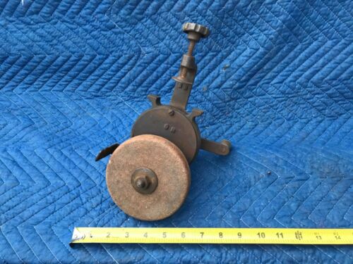 VINTAGE TOOL DURO GRINDER HAND CRANK WOOD HANDLE BENCH MOUNT WORKS ...