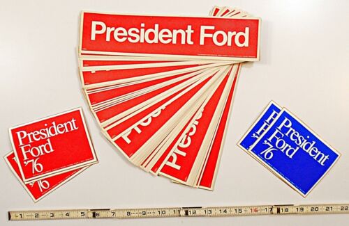 lot of 50+ VTG bumper stickers PRESIDENT GERALD FORD 1976 election ...