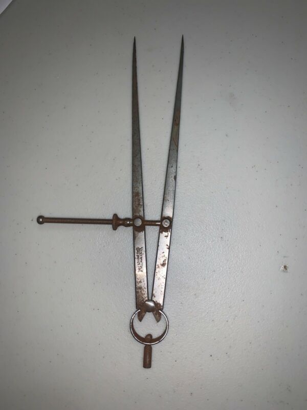 Vintage The L.S. Starrett Co. Caliper Compass-- 12 inches--Machinist ...